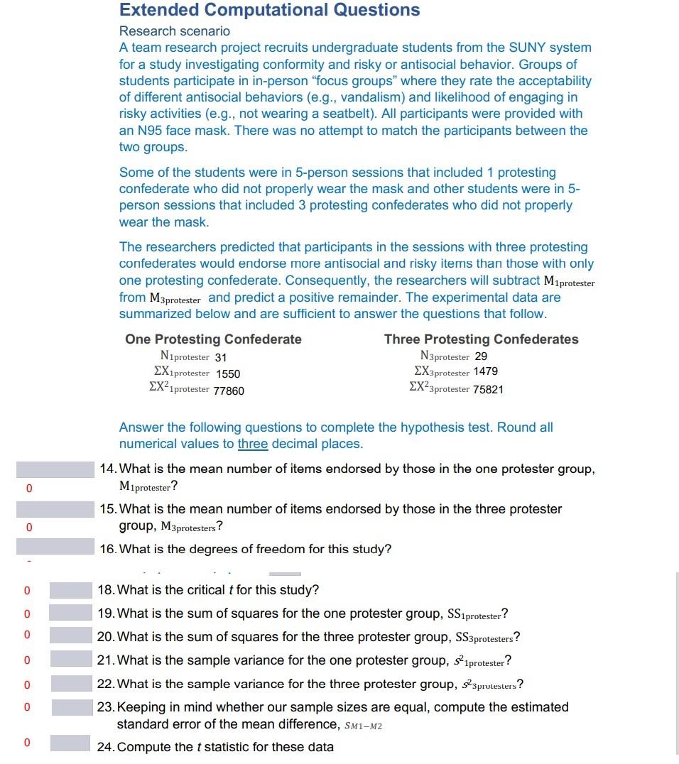 Solved Extended Computational Questions Research scenario A | Chegg.com