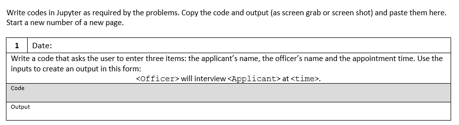 Solved Can you write codes in Jupyter and copy the code and | Chegg.com