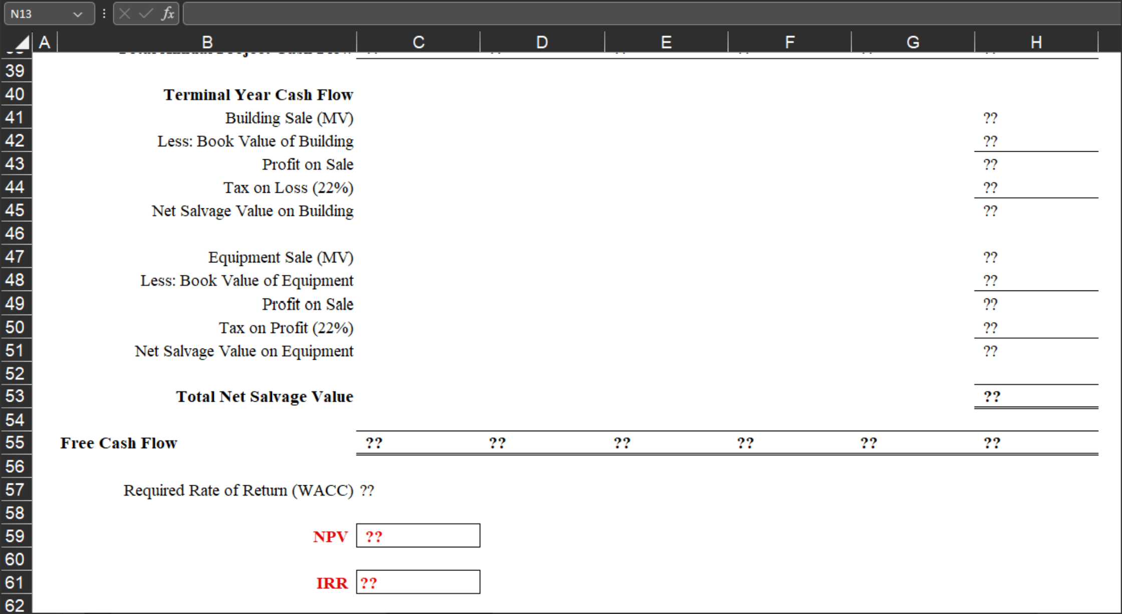 Solve all problems in the Excel file provided. | Chegg.com | Chegg.com