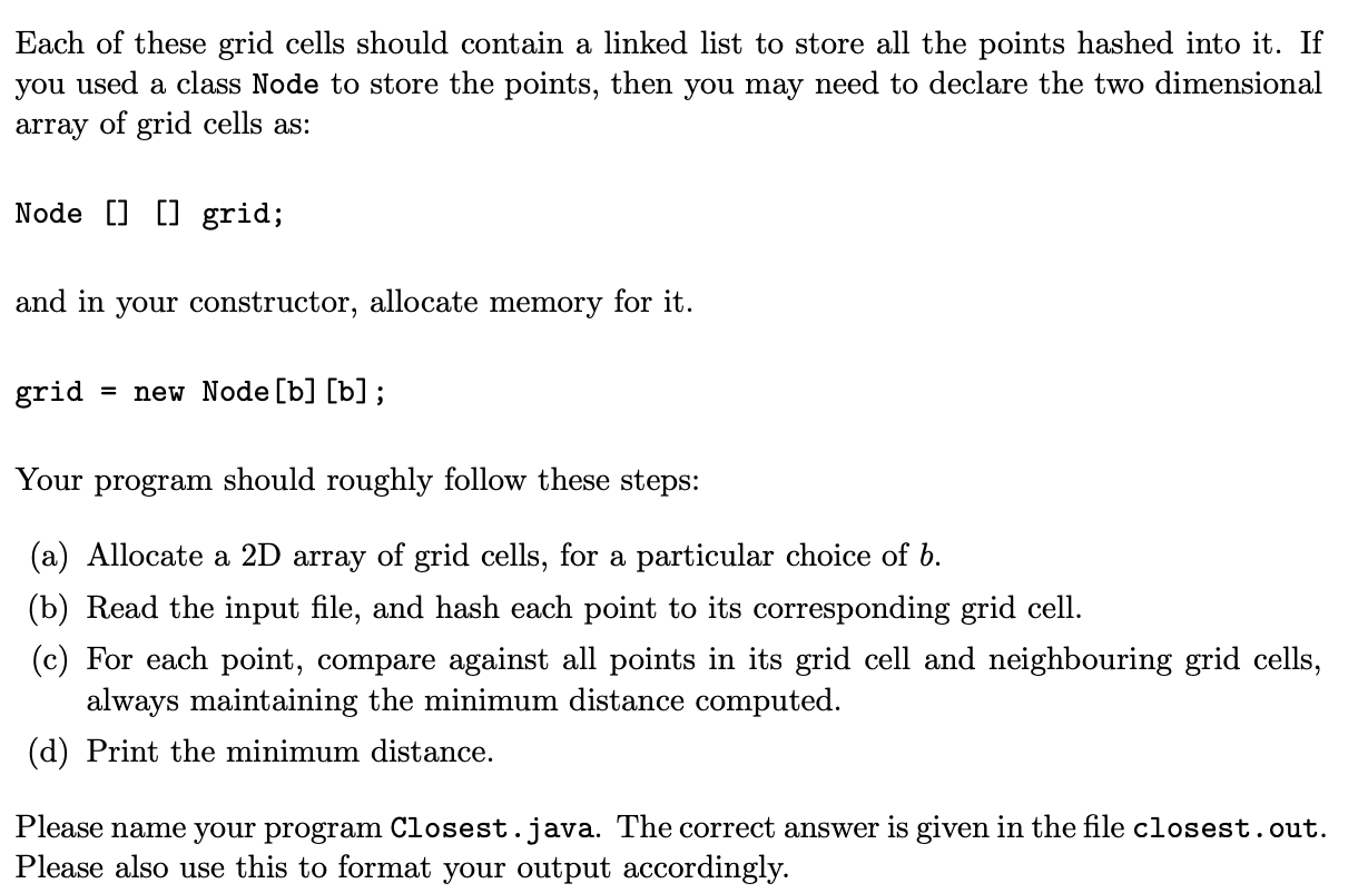 Closest Pair of Points (10 points): In this problem, | Chegg.com