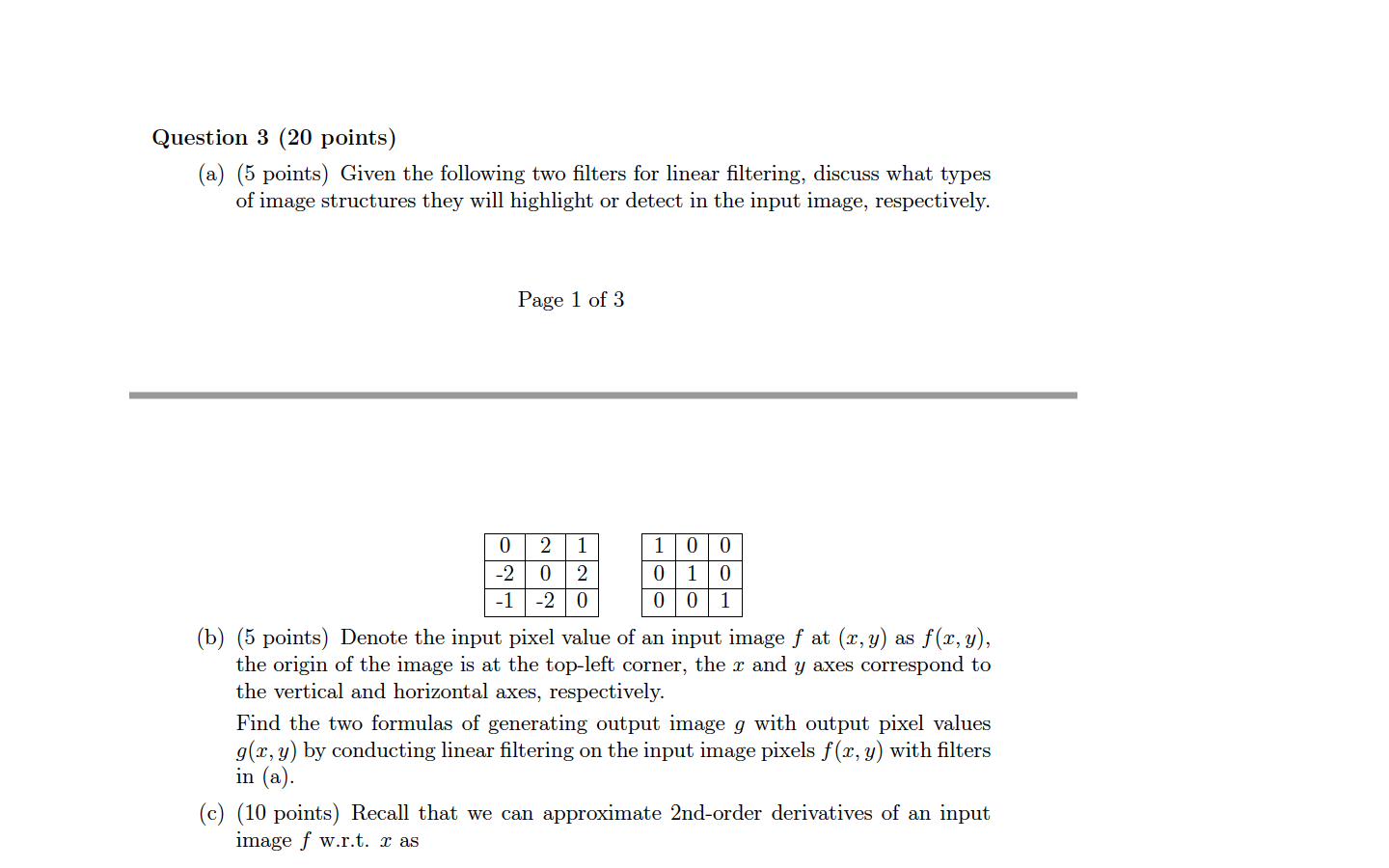 Solved Question 3 20 Points A 5 Points Given The 