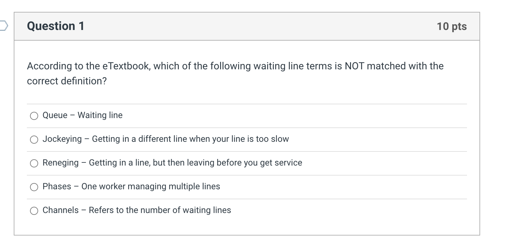 Solved Question 1 10 pts According to the eTextbook, which | Chegg.com