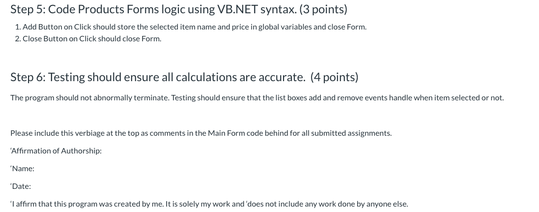 Assignment #2 Requirements - Grocery Checkout | Chegg.com