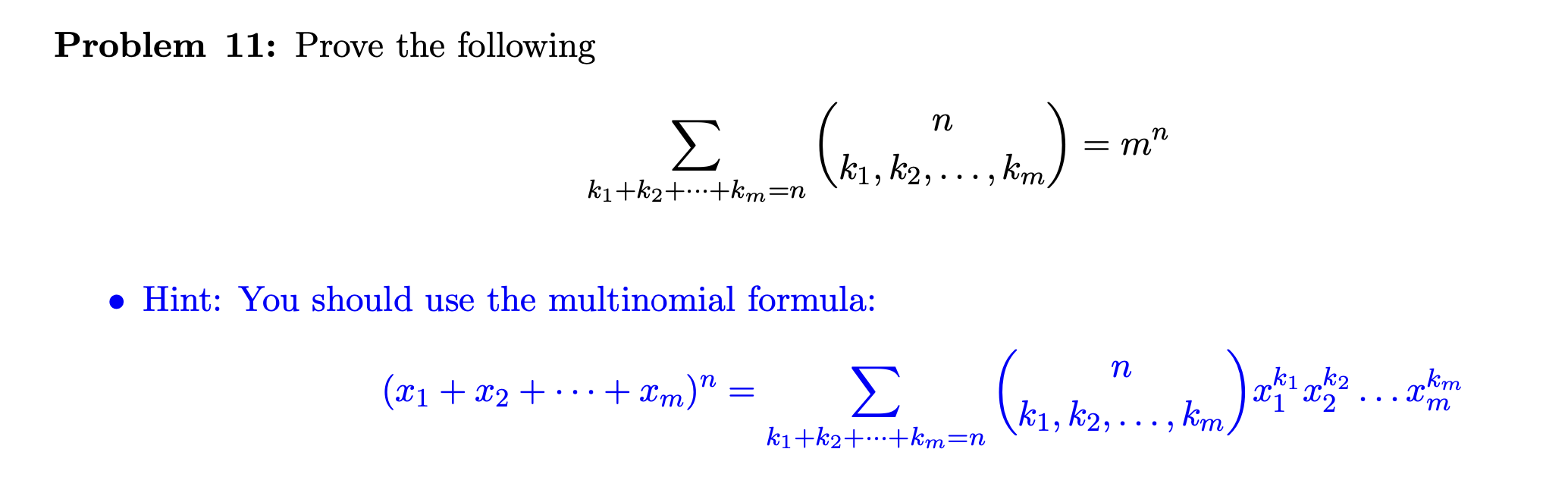 Solved Problem 11: Prove the following | Chegg.com