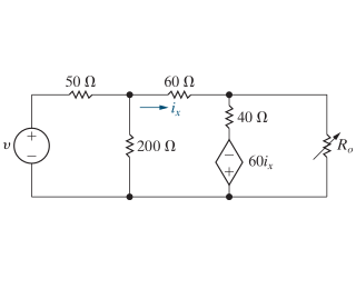 Solved The variable resistor Ro in the circuit in (Figure 1) | Chegg.com