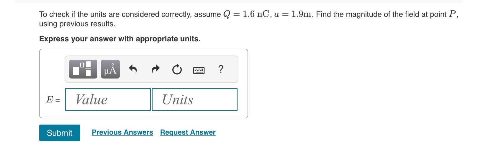 Solved To check if the units are considered correctly, | Chegg.com
