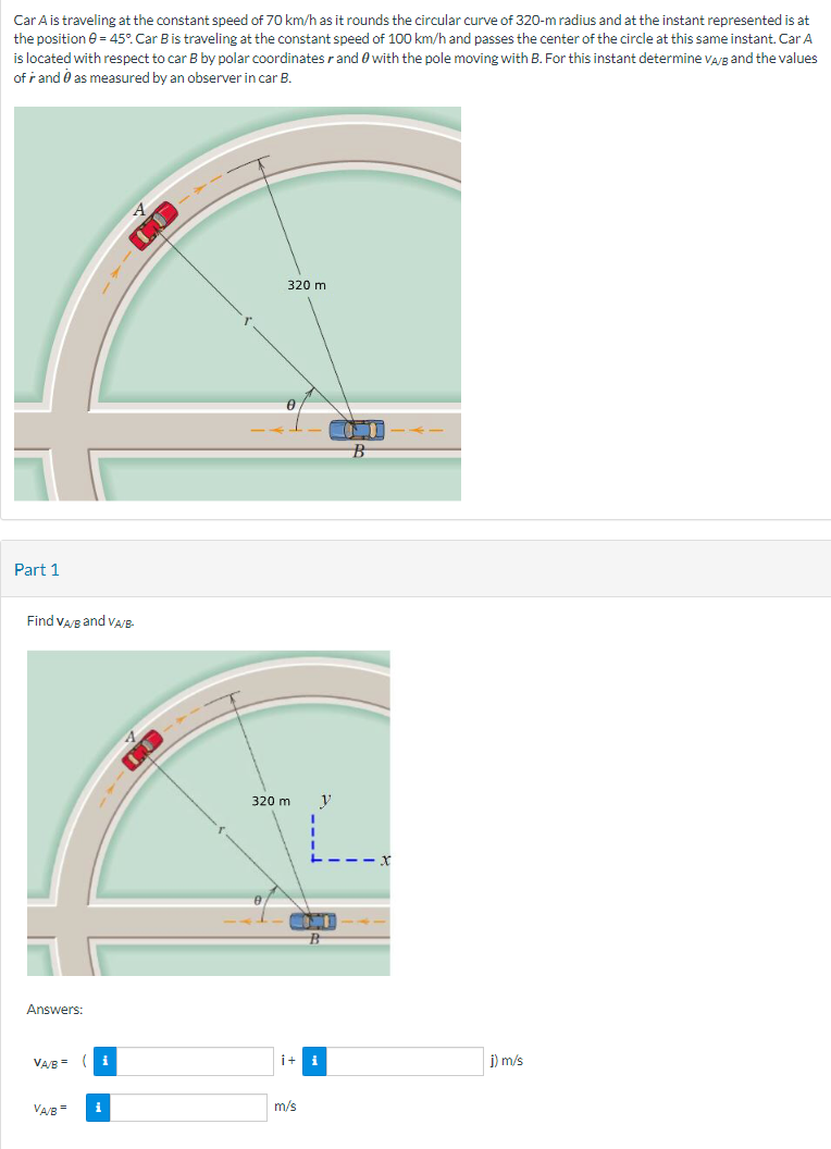 Solved Car A ﻿is traveling at the constant speed of 70kmh | Chegg.com