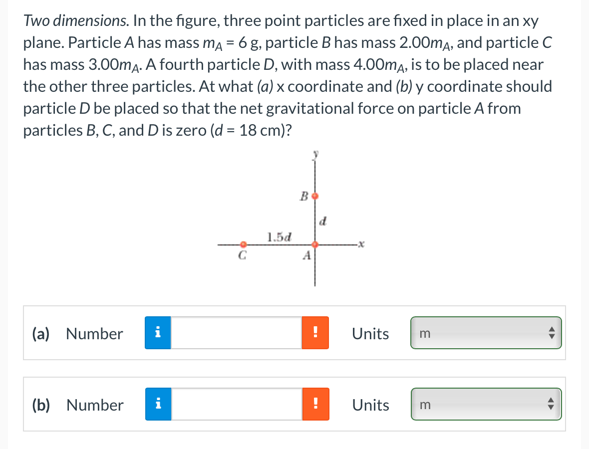 Solved Two dimensions. In the figure, three point particles | Chegg.com