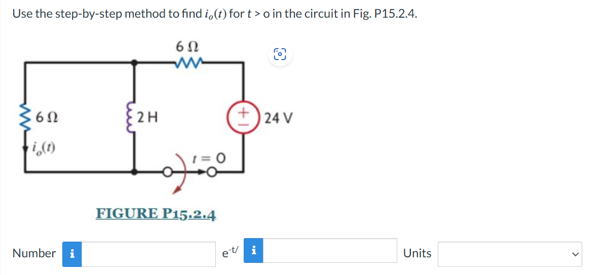 Solved Use the step-by-step method to ﻿find io(t) ﻿for | Chegg.com