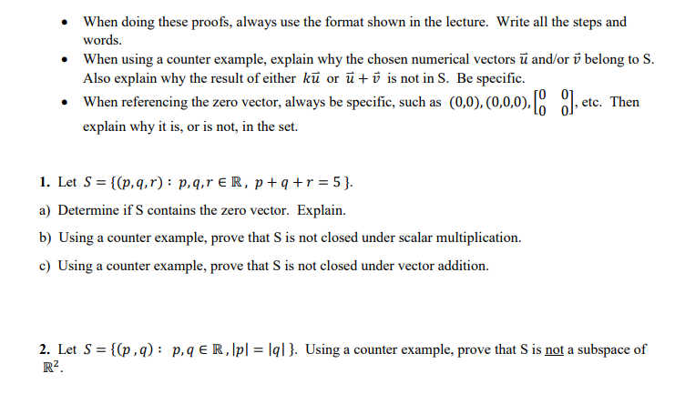 Solved - When doing these proofs, always use the format | Chegg.com