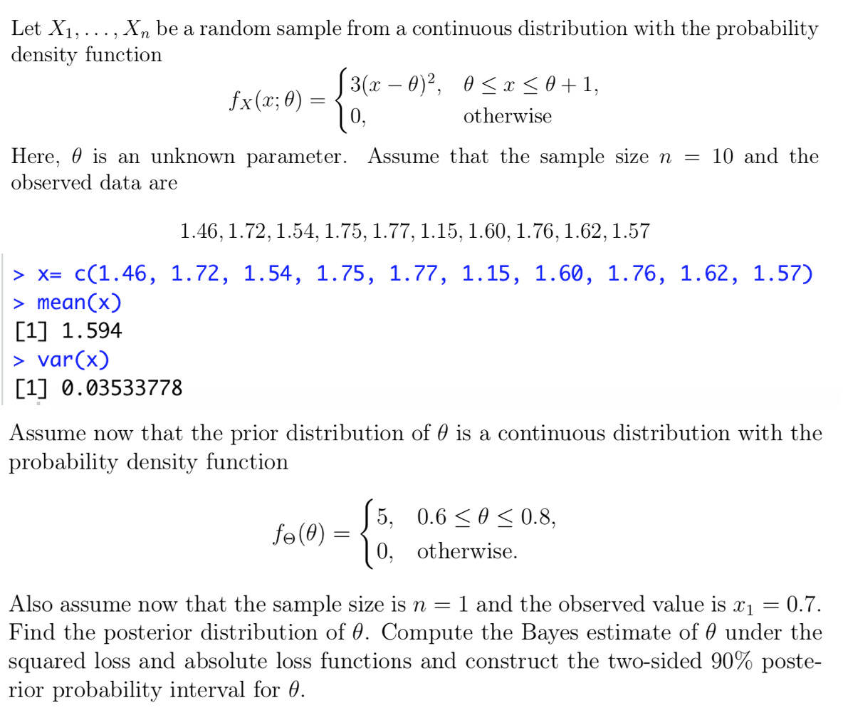 Let X₁,..., Xn be a random sample from a continuous | Chegg.com