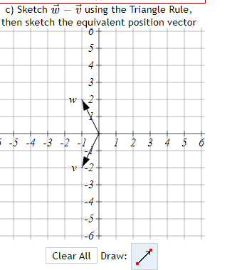 Solved b) Sketch w + v using the Triangle Rule 5 4 ذرا 3 w 2 | Chegg.com