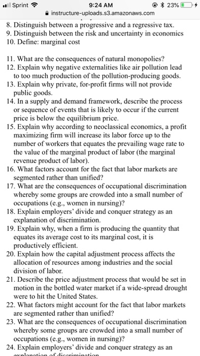 Solved 9:24 AM instructure-uploads.s3.amazonaws.com .'Il | Chegg.com