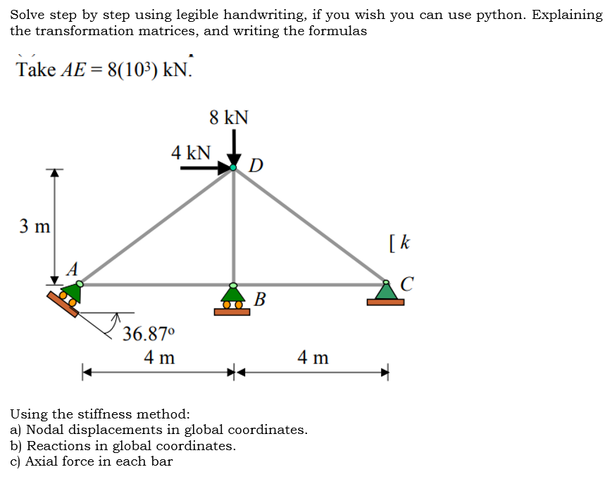 Solved Solve step by step using legible handwriting, if you | Chegg.com