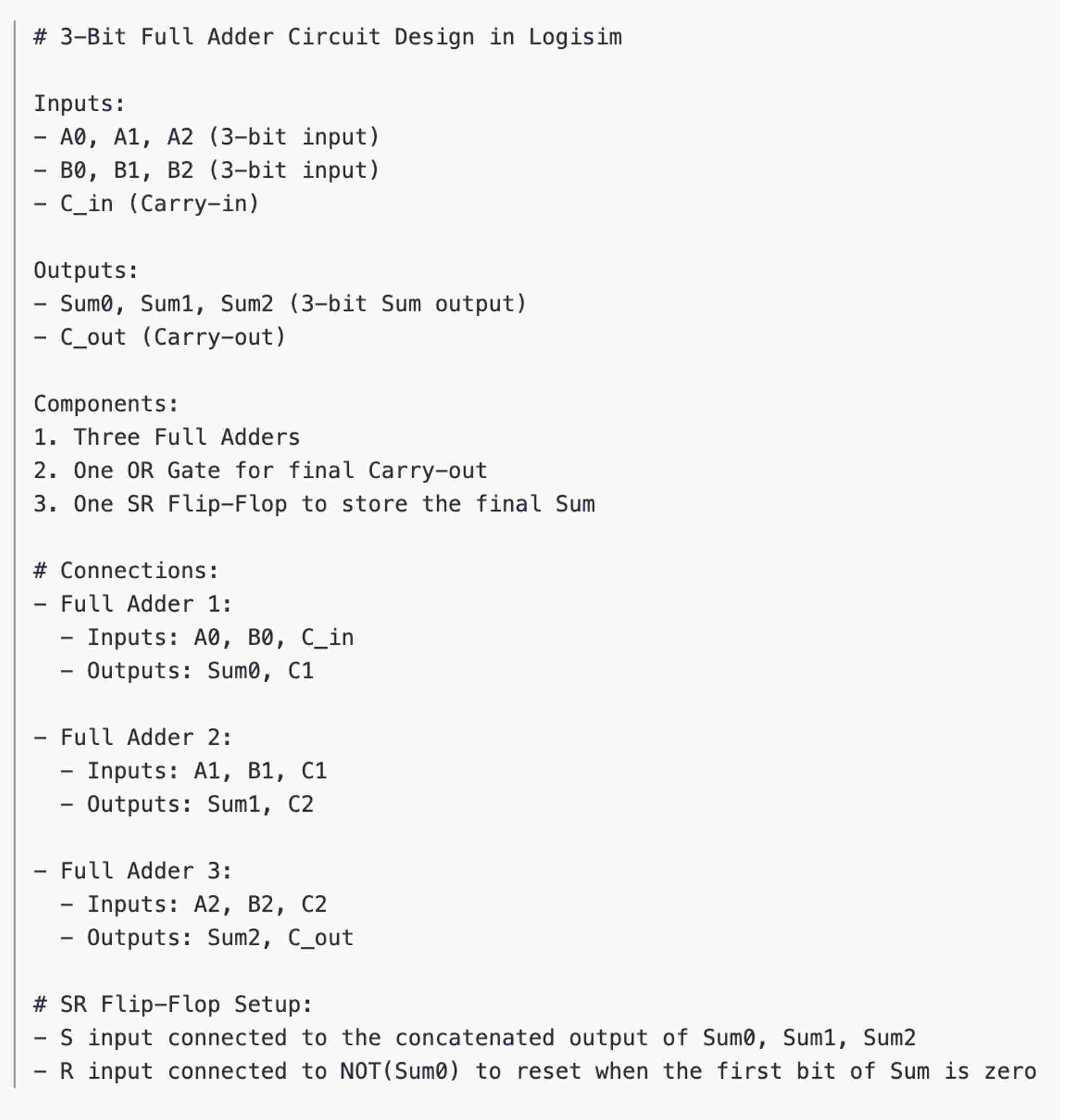 Solved Draw the logisim circuits for the following tasks: | Chegg.com