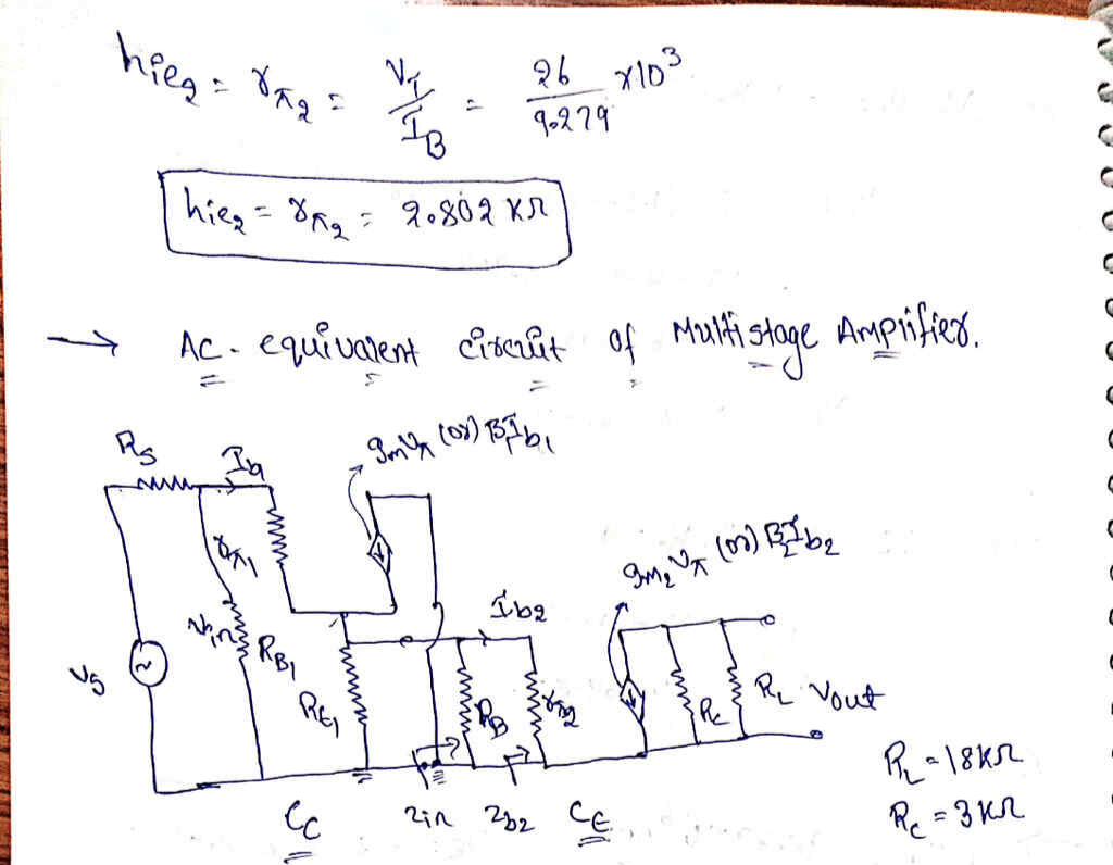 Solved 1) Refer to the Two Stage Amplifier circuit shown | Chegg.com