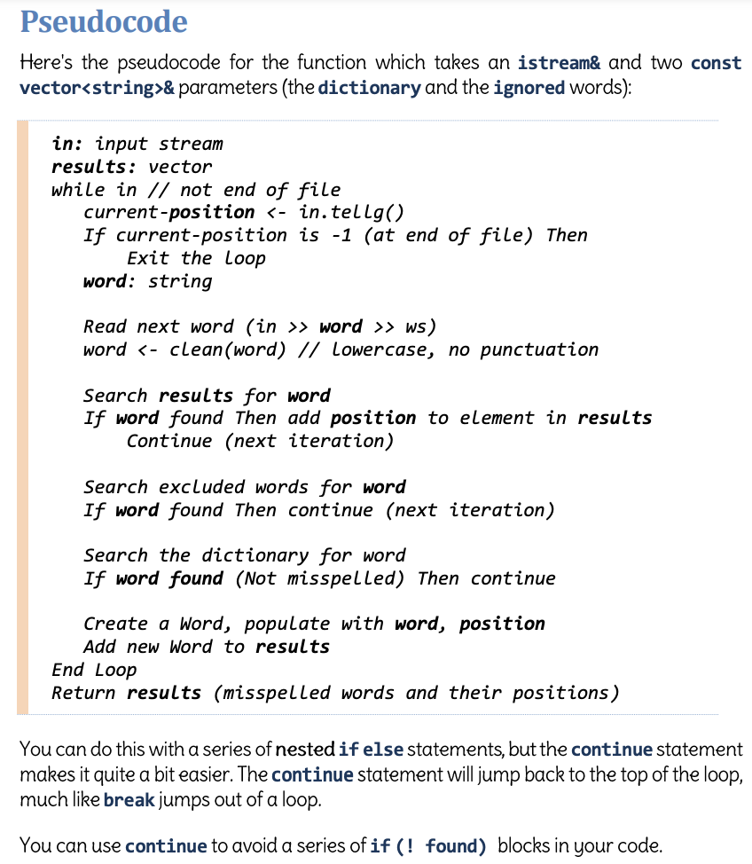 Solved abc) A Spell Checker Part 2 T he homework problems | Chegg.com