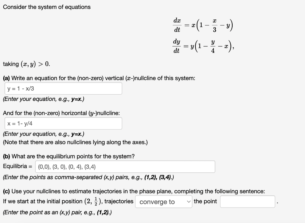 Solved Consider the system of equations | Chegg.com