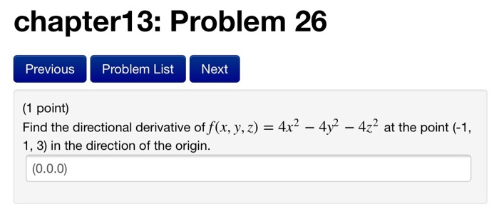 Solved chapter13: Problem 26 Previous Problem List Next (1 | Chegg.com