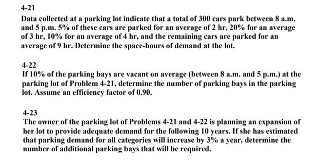 Solved Data collected at a parking lot indicate that a total | Chegg.com