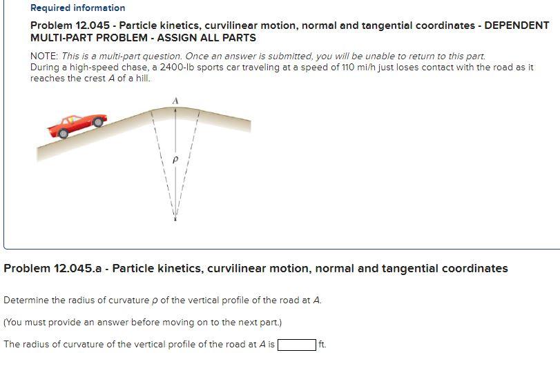 Solved Required information Problem 12.045 - Particle | Chegg.com