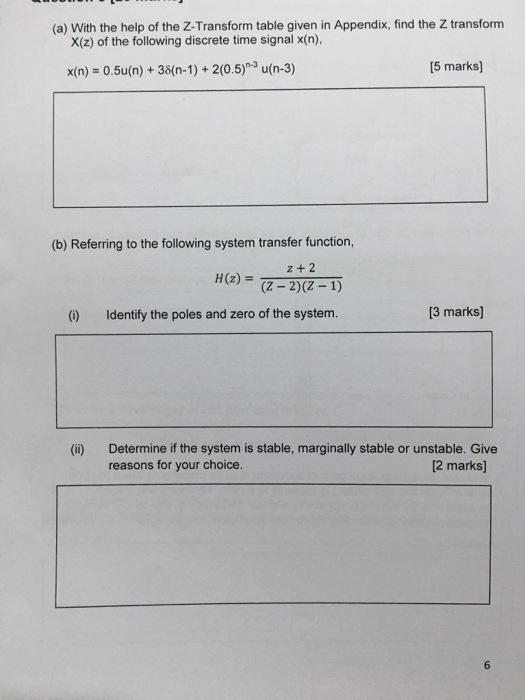 Solved (a) With the help of the Z-Transform table given in | Chegg.com