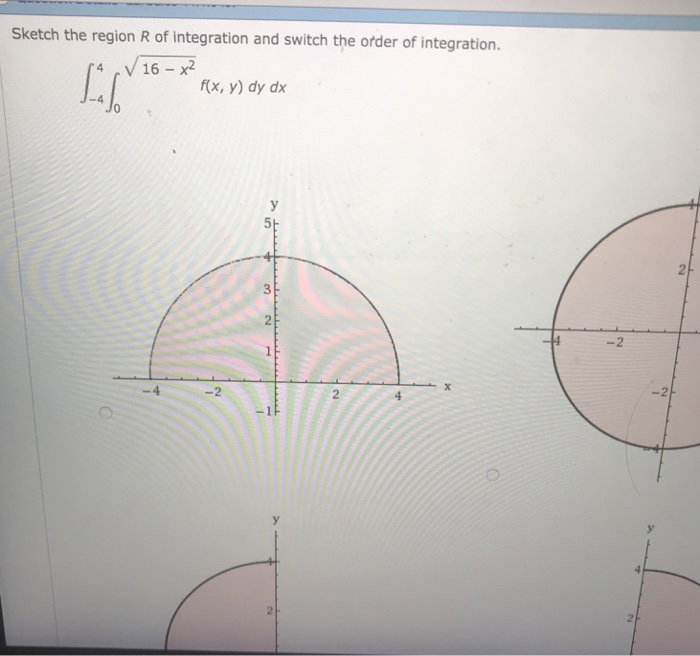 Solved Sketch the region R of integration and switch the | Chegg.com