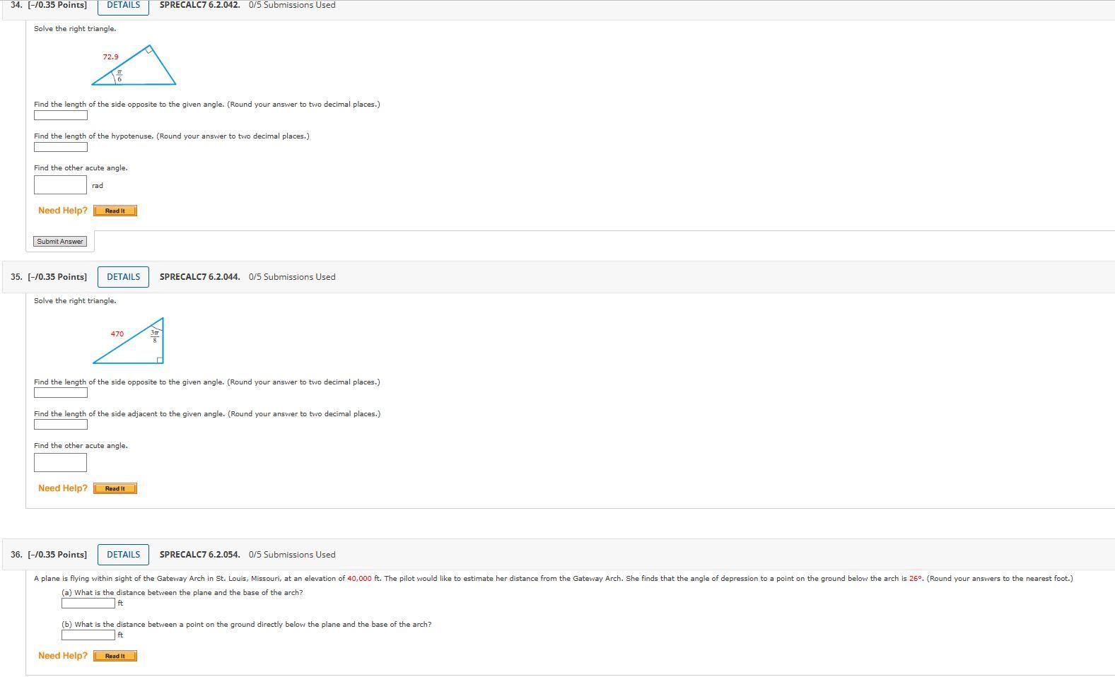 Solved Find the lennth of the side opposite to the given | Chegg.com