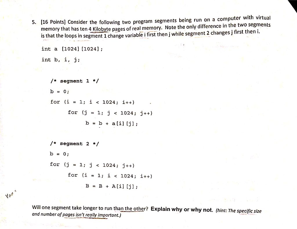 Solved [16 Points] Consider the following two program | Chegg.com