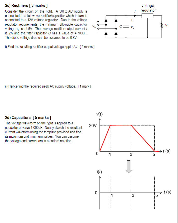 Solved Question 2. Circuits and Electronics [20 marks ] 2a) | Chegg.com