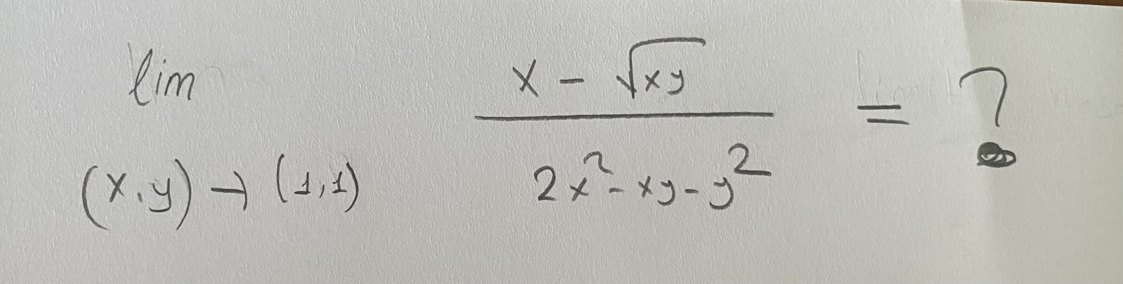 Solved Lim X Y → 1 1 2x2−xy−y2x−xy