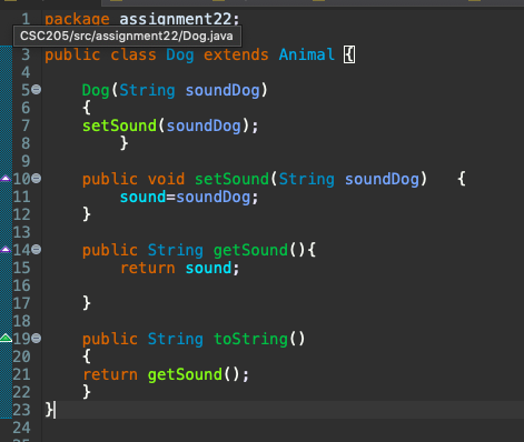 Solved Using your Animal program from Exercise 2.2, modify | Chegg.com