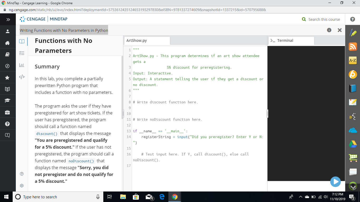 Solved: Writing Functions with No Parameters in Python Art