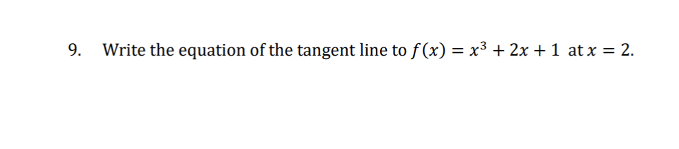 Solved Write the equation of the tangent line to | Chegg.com