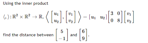 Solved Using the inner product | Chegg.com