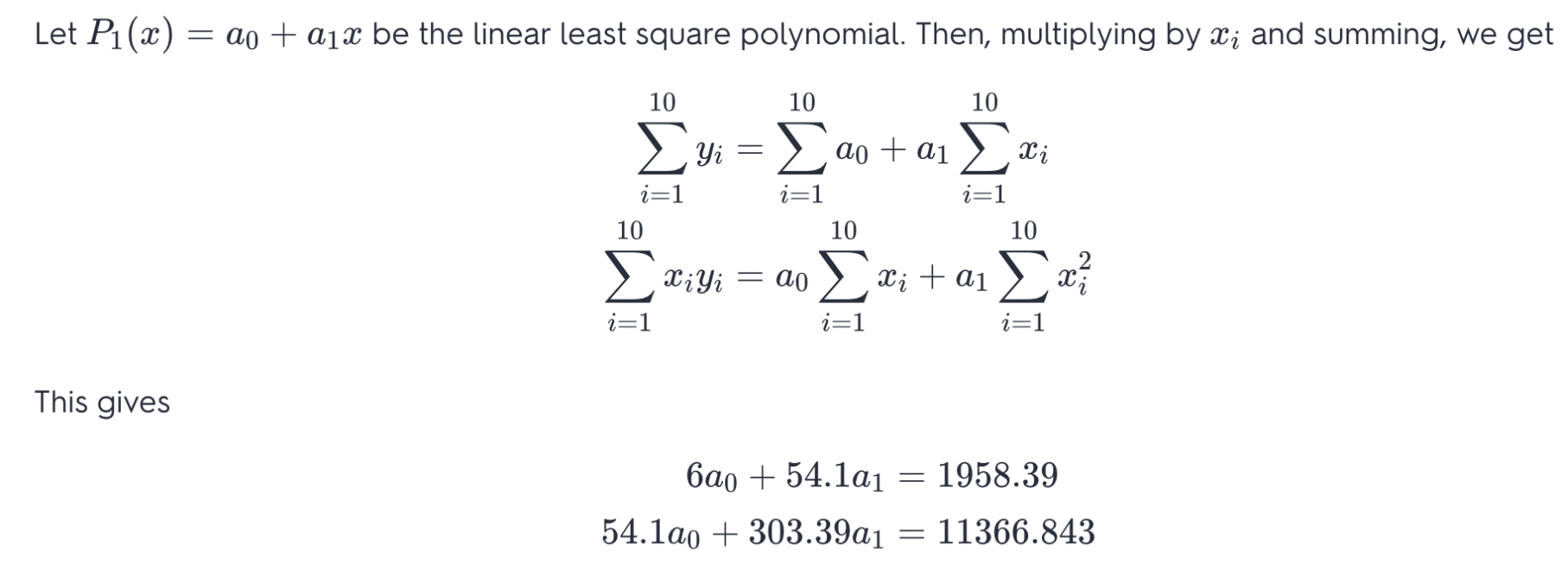 Solved 5. Given the data: a. Construct the least squares | Chegg.com