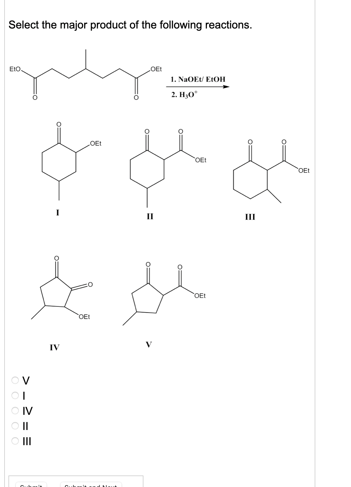Solved Select the major product of the following reactions. | Chegg.com