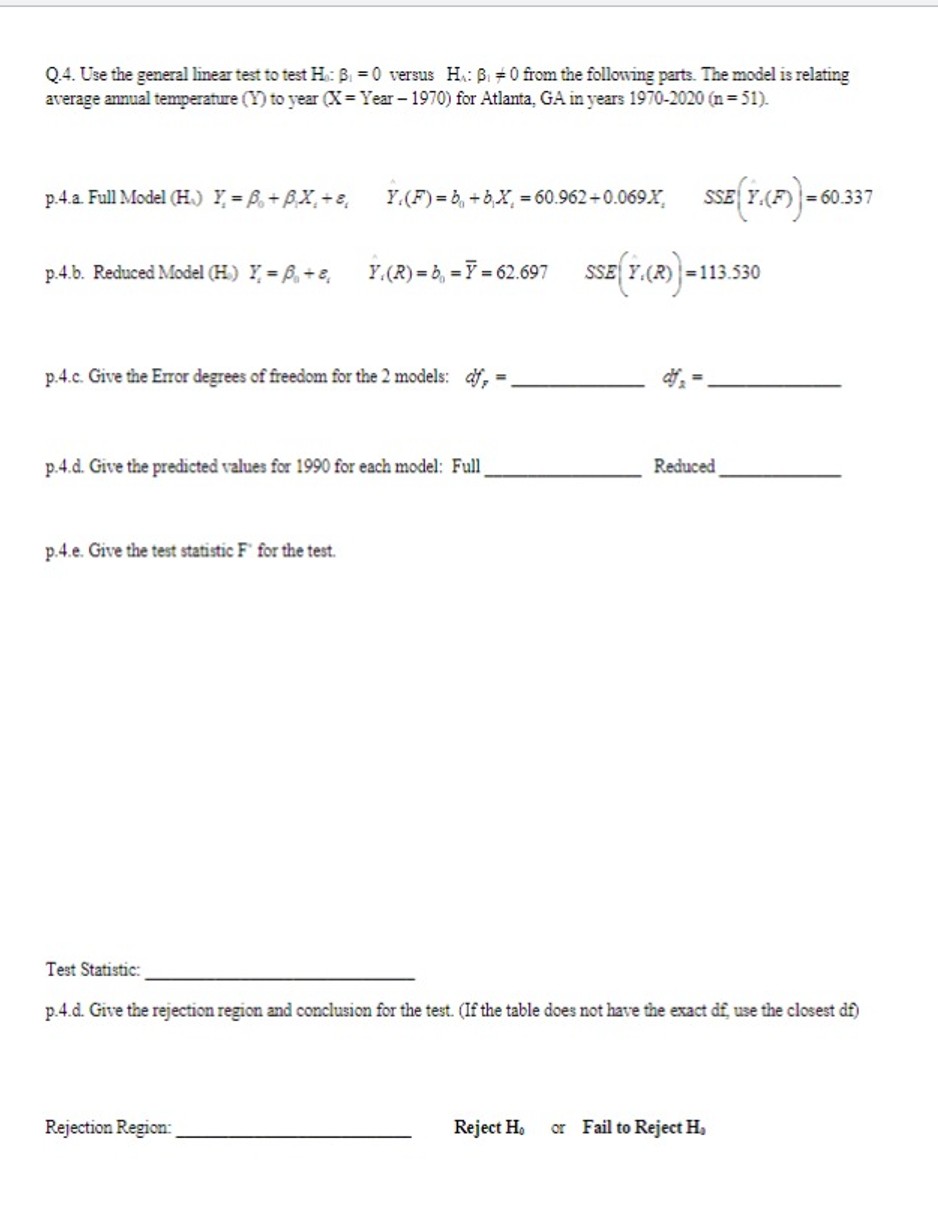 Solved For all significance tests, use \alpha = 0.05 | Chegg.com
