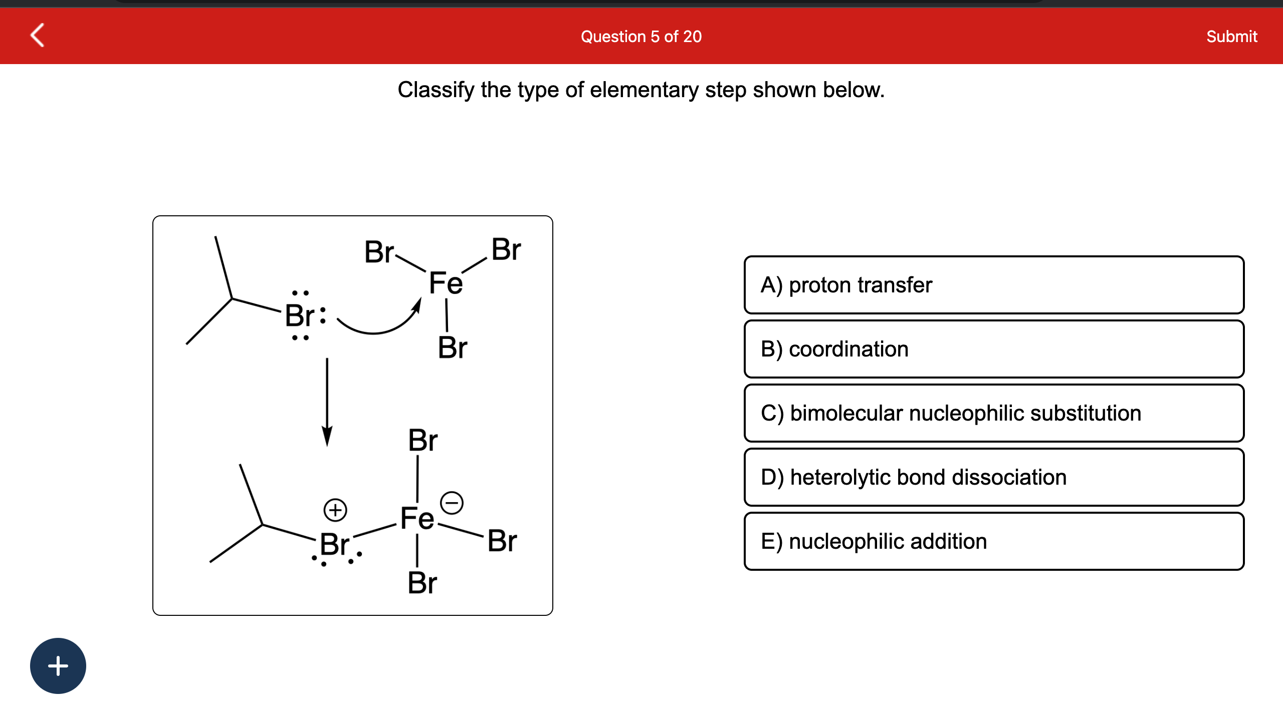 Solved Classify the type of elementary step shown | Chegg.com