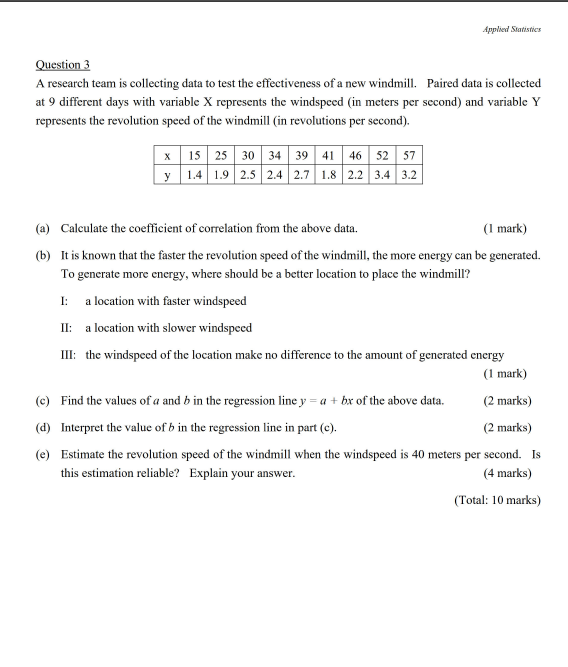 Solved Applied Statistics Question 3 A research team is | Chegg.com