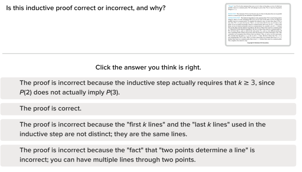Solved Is this inductive proof correct or incorrect, and | Chegg.com