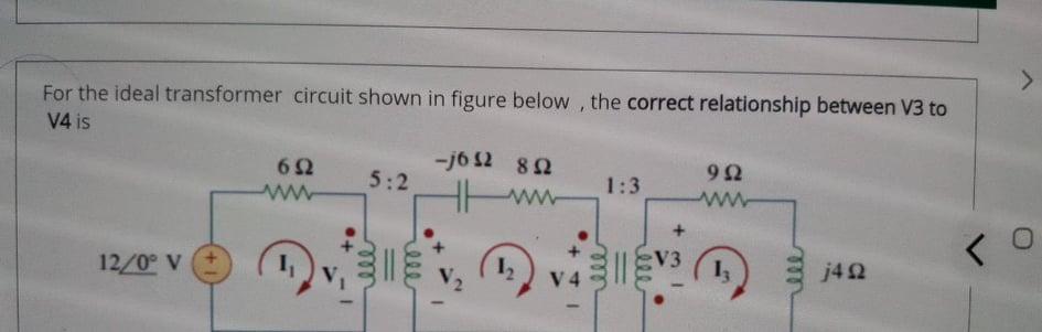 Solved Σ For the ideal transformer circuit shown in figure | Chegg.com