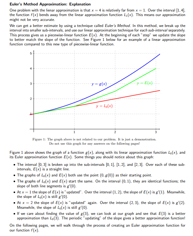 Solved Eulers Method Approximation Explanation One Problem 1133