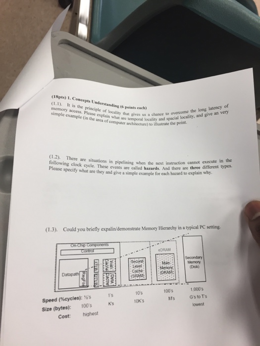 Solved It is the principle of locality that gives us a | Chegg.com