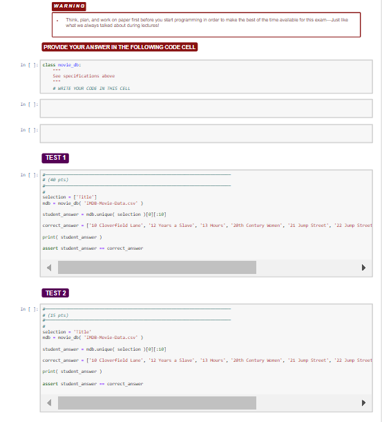 Solved In this question, you will be implementing a | Chegg.com