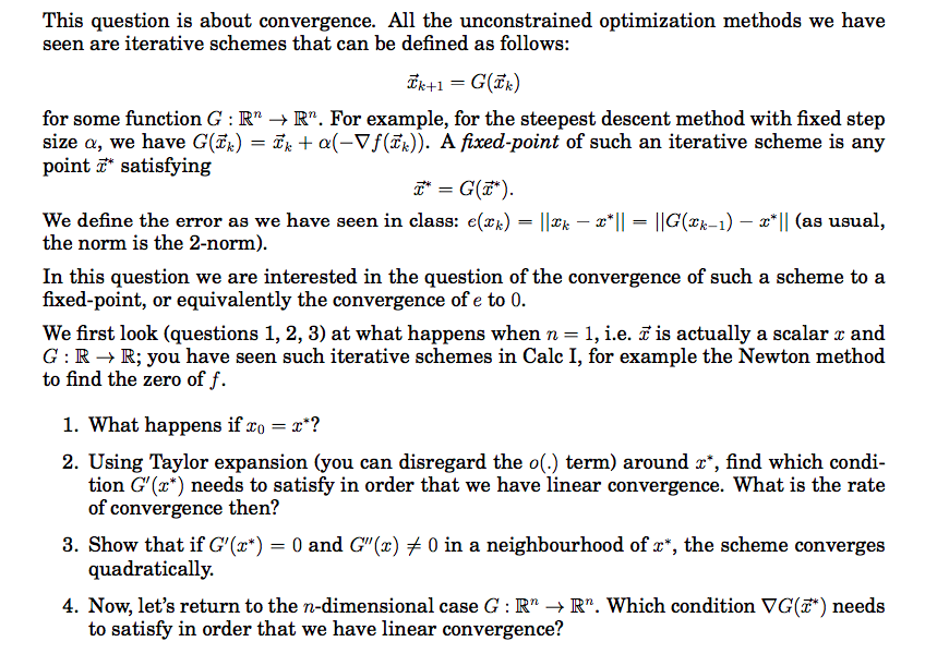 Solved This question is about convergence. All the | Chegg.com Solved This question is about convergence. All the | Chegg.com