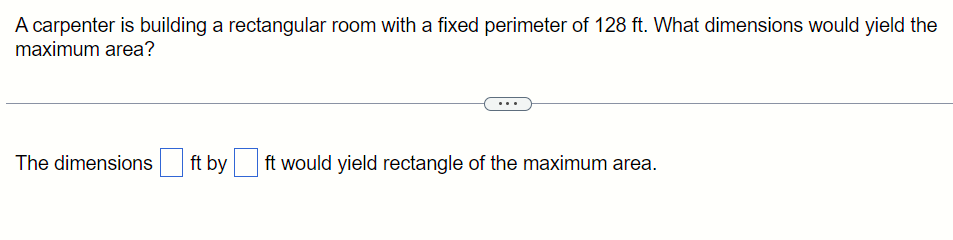 Solved A carpenter is building a rectangular room with a | Chegg.com