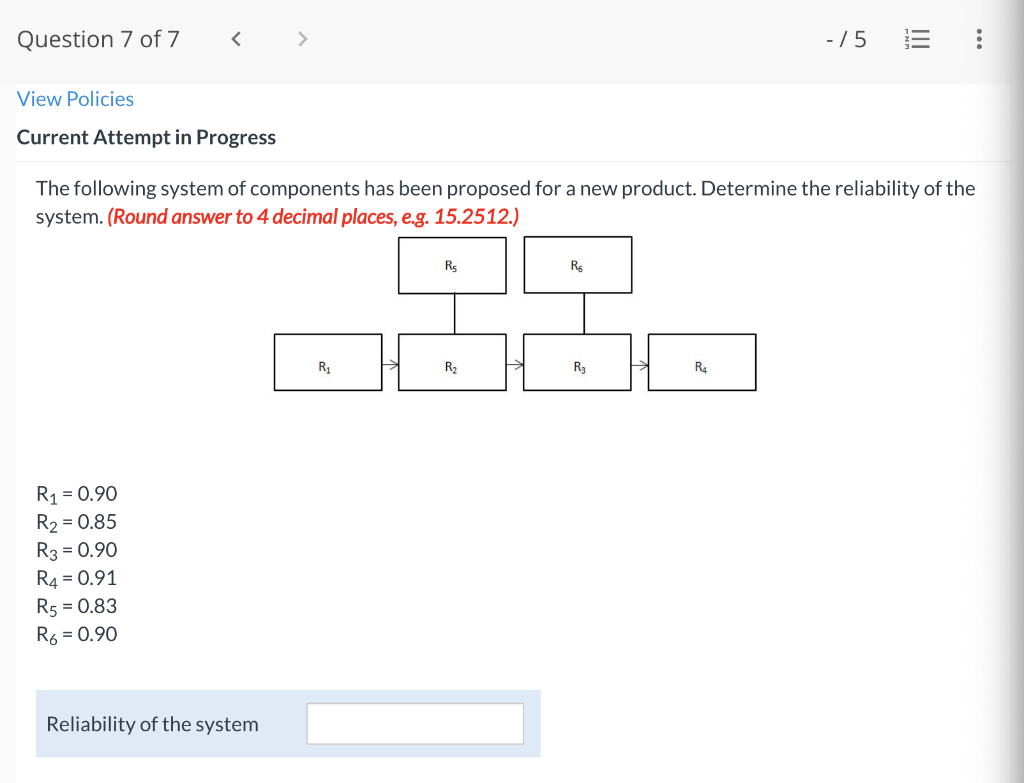Solved The following system of components has been proposed | Chegg.com
