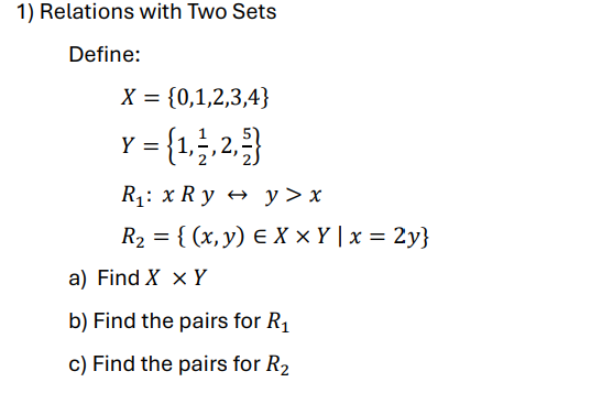 Solved Discrete MathRelations with Two | Chegg.com