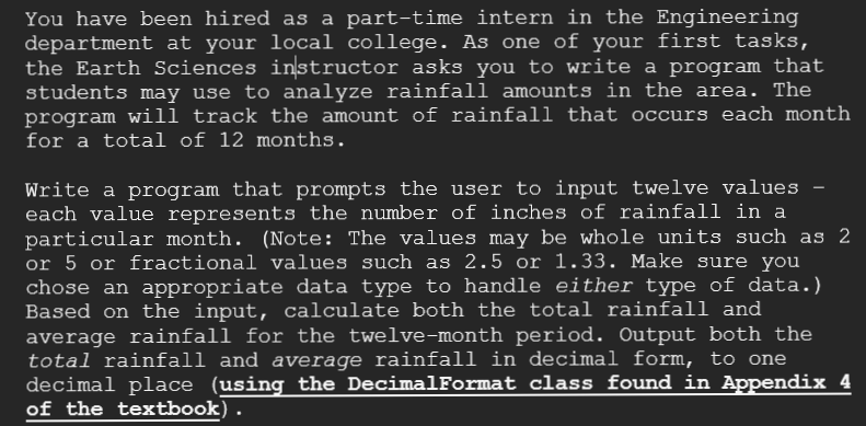 Solved Java Program, the code can not be written in an | Chegg.com